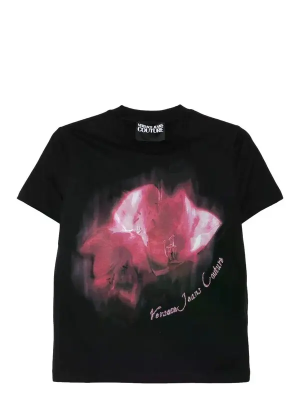 Versace Printed Cotton T-shirt - Black