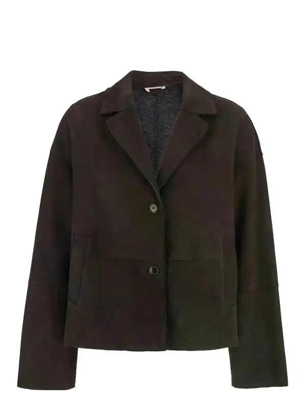P.a.r.o.s.h Suede Button-fastening Jacket - Brown