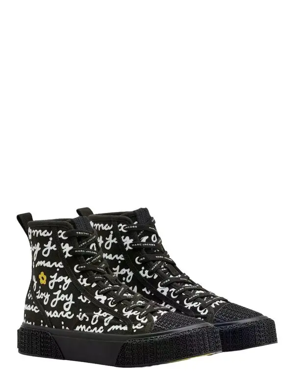 Marc Jacobs Marc Is Joy High-top Canvas Sneakers - Black