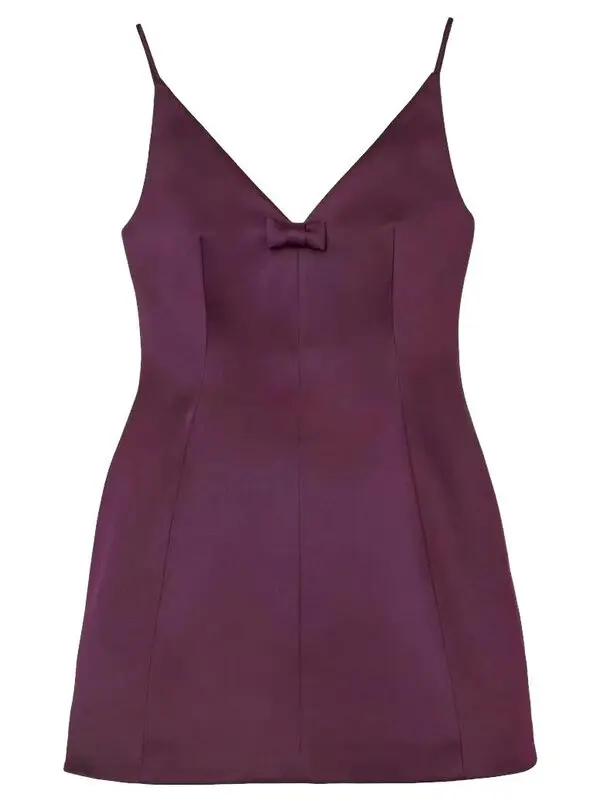 Marc Jacobs V-neck Mini Dress With Bow Embellishment - Red
