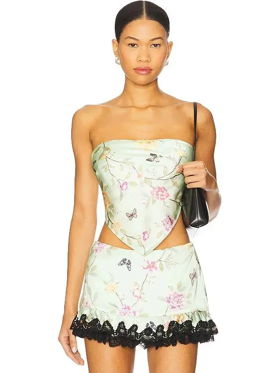 LOVERS AND FRIENDS Meaux Scarf Top - Mint