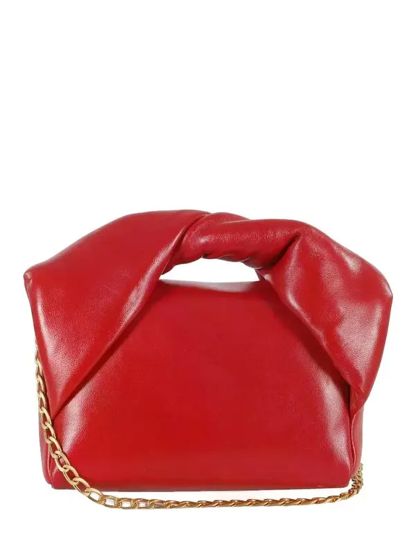 JW Anderson Twisted Handle Leather Shoulder Bag - Red