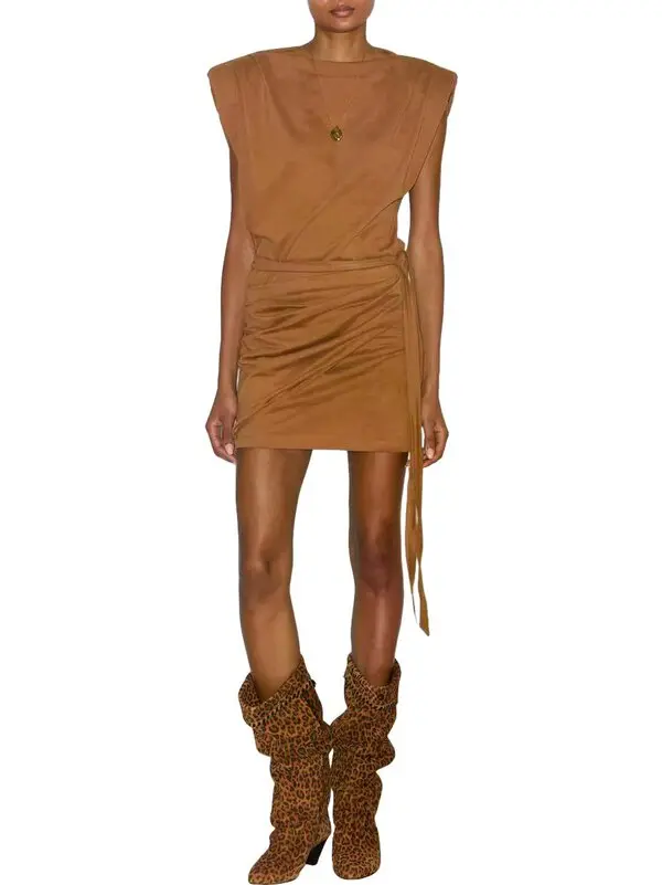 Isabel Marant Étoile Wrap Mini Dress - Brown