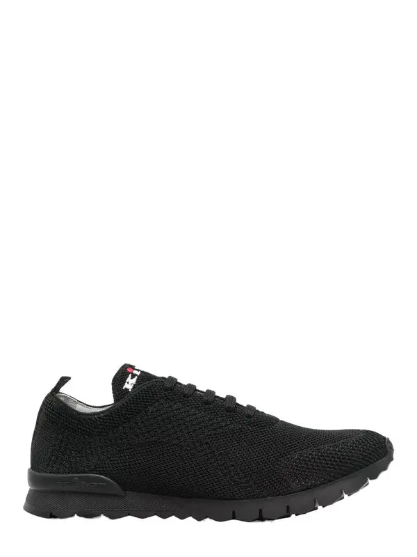 Kiton Knitted Lace-up Sneakers - Black