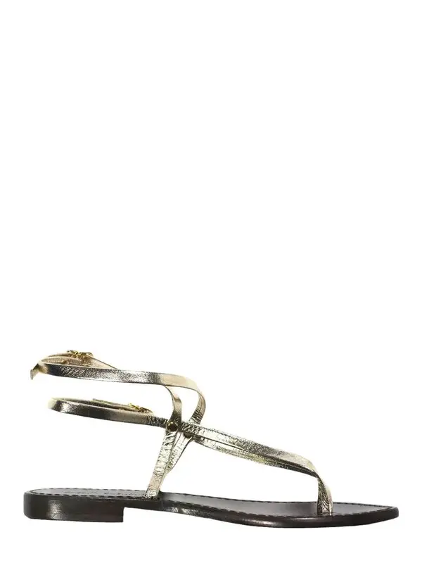 CAPRI POSITANO SANDALS Leather Ankle Strap Sandals - Neutrals