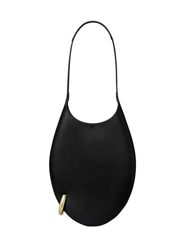 Tory Burch Small Pierced-detail Leather Shoulder Bag - Black