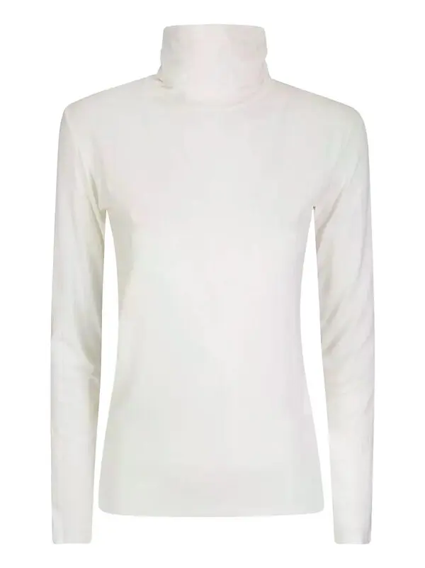 M.S.M. Dolcevita Turtleneck Long-sleeve Top - White