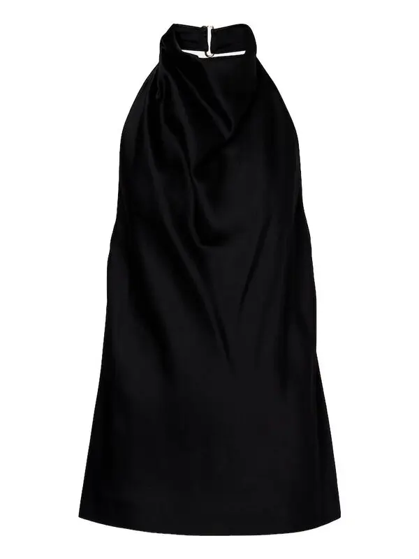 Stella McCartney Halterneck Satin Top - Black