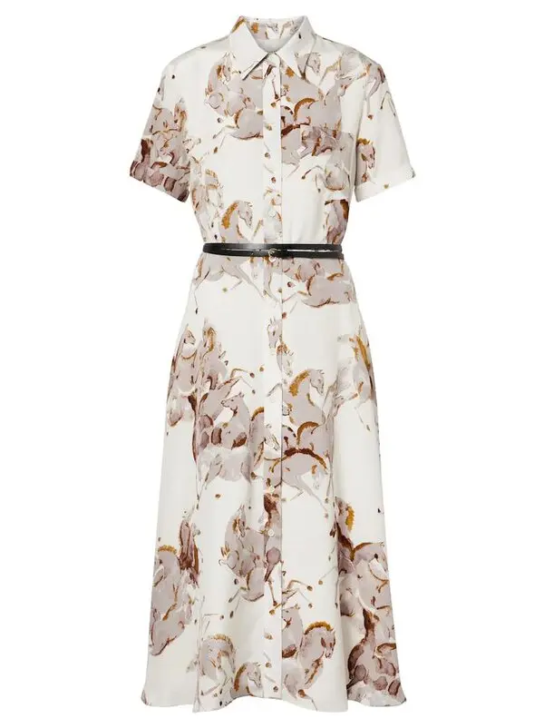 Altuzarra Kiera Printed Silk Shirt Dress - Multicoloured