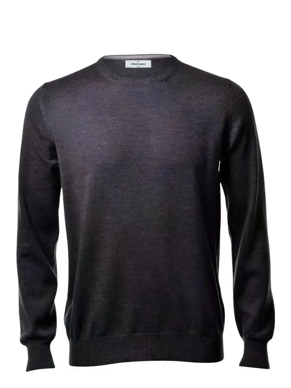 GRAN SASSO Crew Neck Wool Sweater - Grey