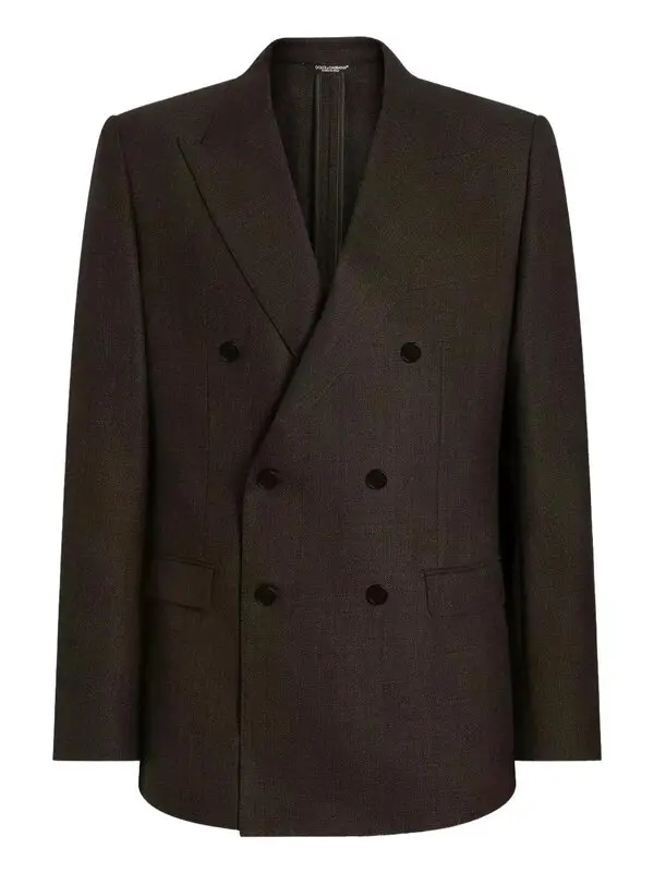 Dolce & Gabbana Taormina Double-breasted Blazer - Brown