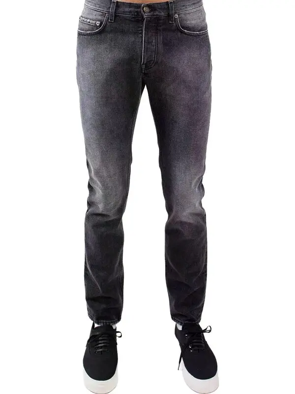 Harmony Faded Effect Cotton Jeans - Grey