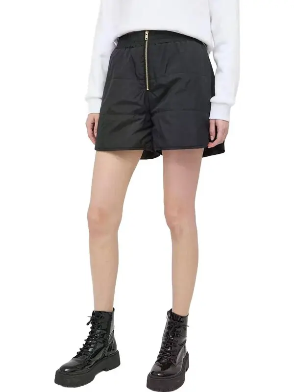 NOTES DU NORD Quilted Zip-front Shorts - Green