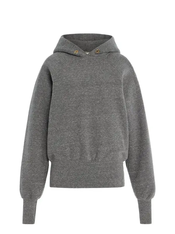 LES TIEN Cotton-blend Hooded Sweatshirt - Grey