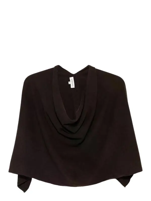 Eric Bompard Cashmere Cowl Neck Poncho - Brown