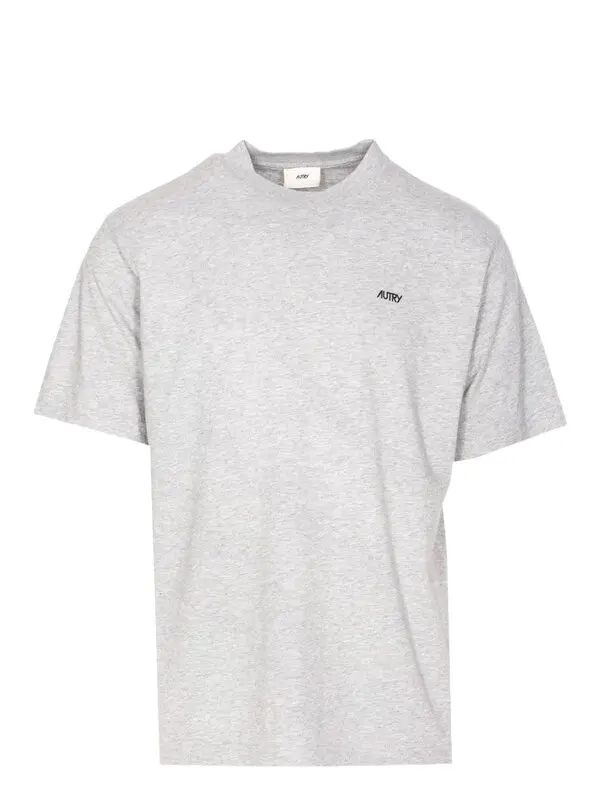 AUTRY Crew-neck Flower-print T-shirt - Grey