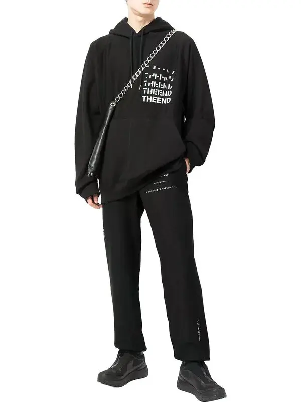 TAKAHIROMIYASHITA THESOLOIST. Slogan-print Track Pants - Black