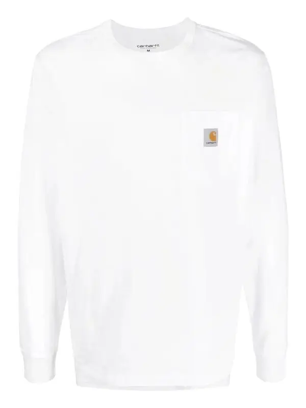 Carhartt Work In Progress Chest Logo-patch Detail T-shirt - White