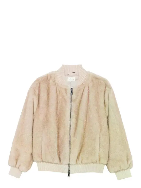P.a.r.o.s.h Faux Fur Bomber Jacket - Neutrals
