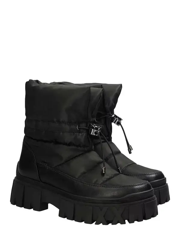 MEXX Quilted Platform Ankle Boots - Black