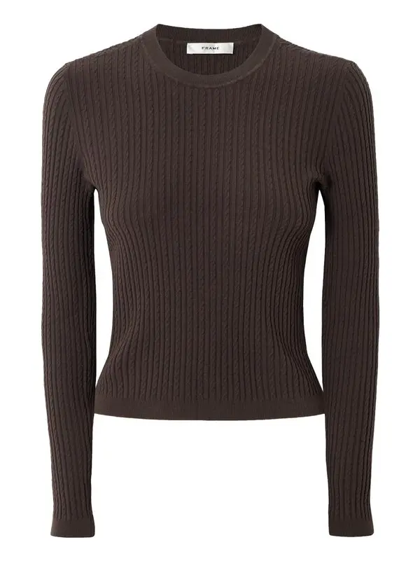 FRAME Cable-knit Sweater - Brown