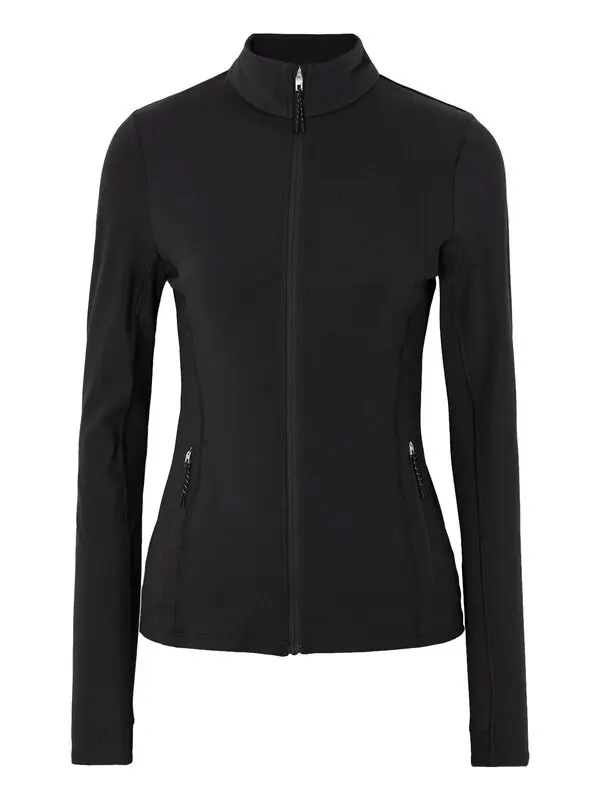 On Cutout Stretch-jersey Jacket - Black