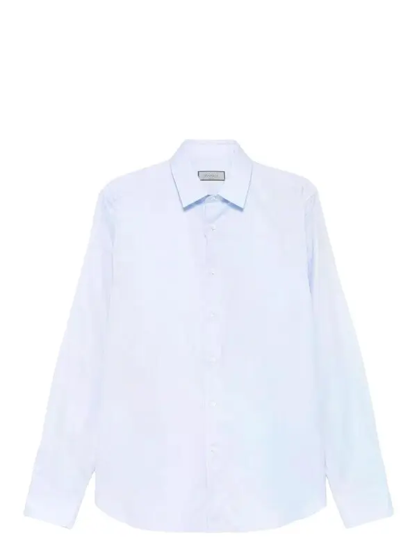 Canali Long-sleeve Cotton Shirt - Blue