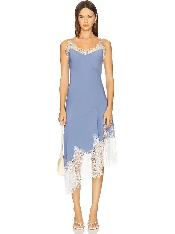 Prabal Gurung Bias Flare Hem Midi Dress - Blue