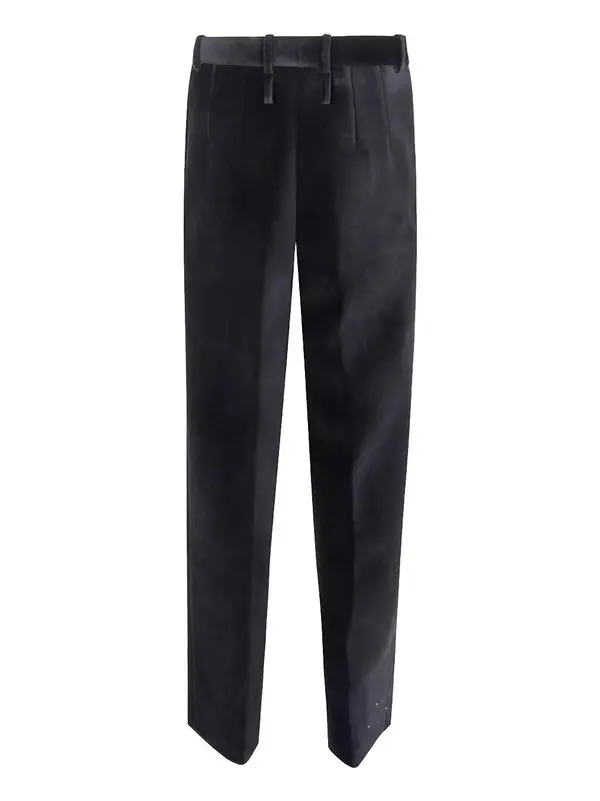 JIL SANDER Velvet Trousers - Black