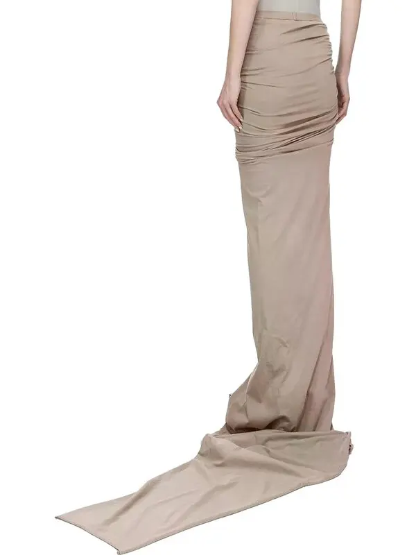 Rick Owens Draped Split Asymmetric Skirt - Neutrals