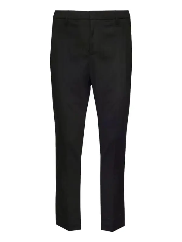 DONDUP Logo Detail Tailored Trousers - Black