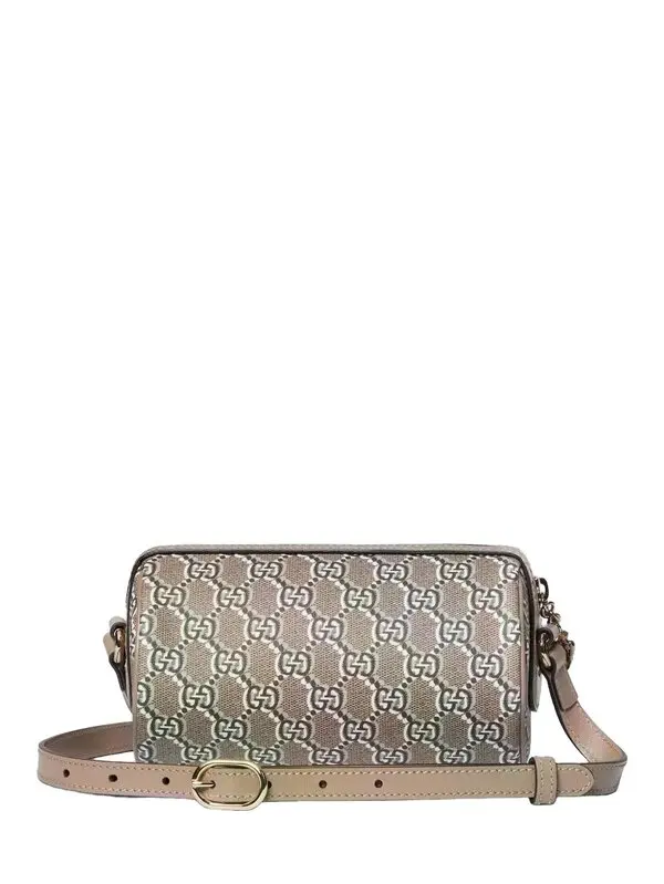 Gucci Gg Supreme Canvas Cylindrical Shoulder Bag - Grey