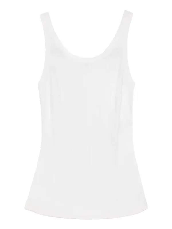 Elisabetta Franchi Scoop Neck Tank Top - Neutrals
