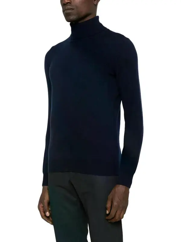 KANGRA Turtleneck Long-sleeve Sweater - Blue