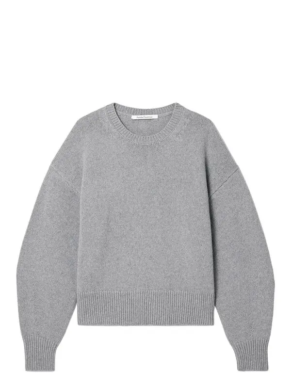 Another Tomorrow Cashmere And Wool-blend Sweater - Gray