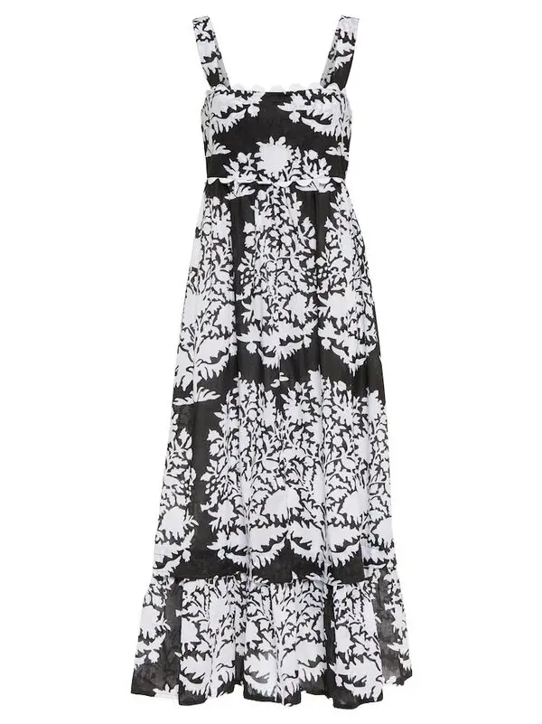 JULIET DUNN Printed Cotton Midi Dress - Multicoloured
