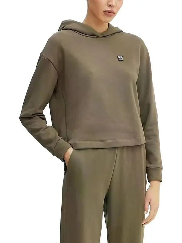 Armani Exchange Logo Plaque Hoodie - Green