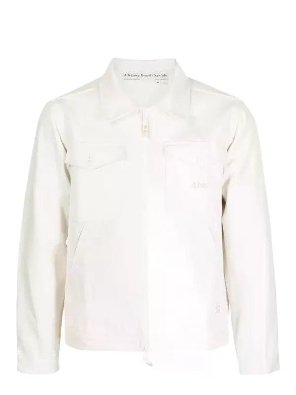 ADVISORY BOARD CRYSTALS Harrington Shirt Jacket - White