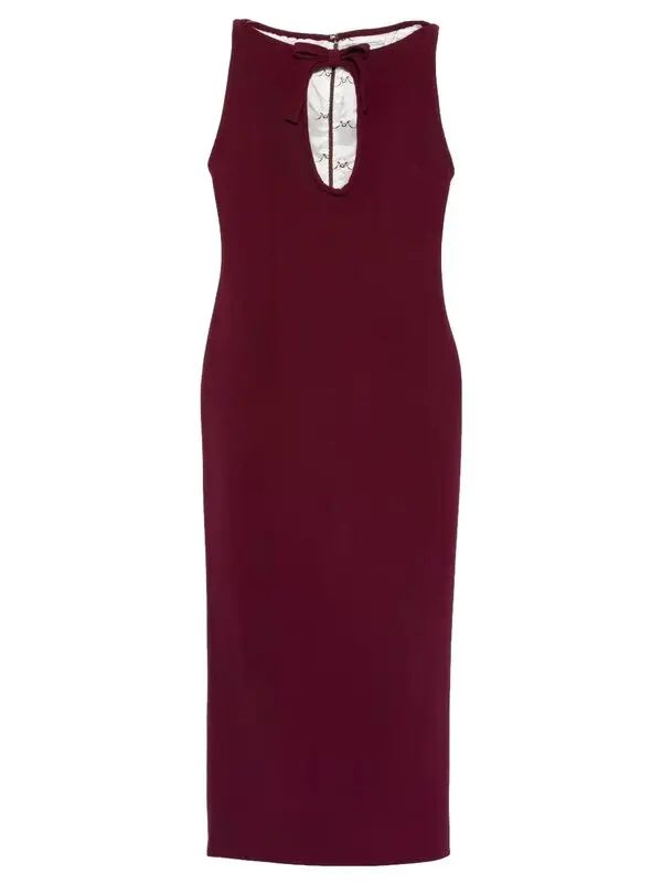 ROWEN ROSE Sleeveless Keyhole Neckline Mini Dress - Red