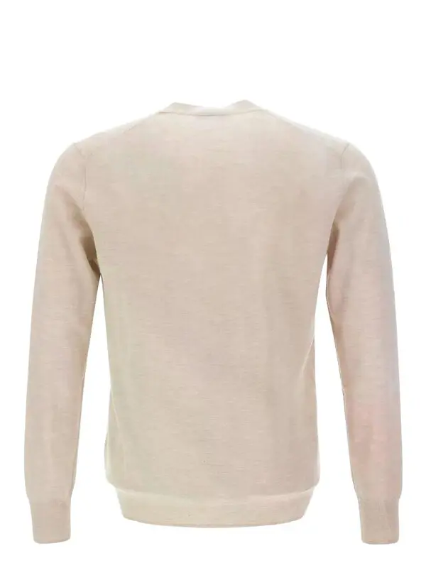 PAOLO PECORA Ribbed-cuff Crew-neck Sweater - Neutrals