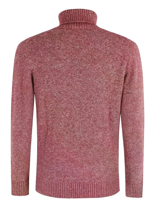 KANGRA Ribbed Turtleneck Sweater - Red
