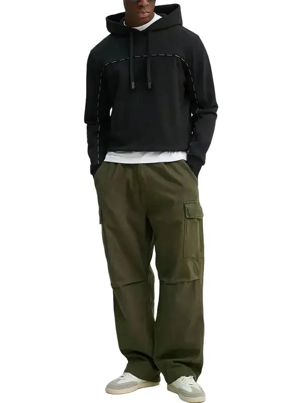 Versace Contrast-stitch Hoodie - Black