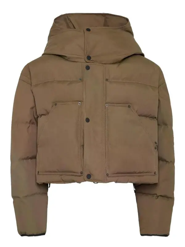 Dsquared2 Icon Utility Cropped Puffer Jacket - Brown