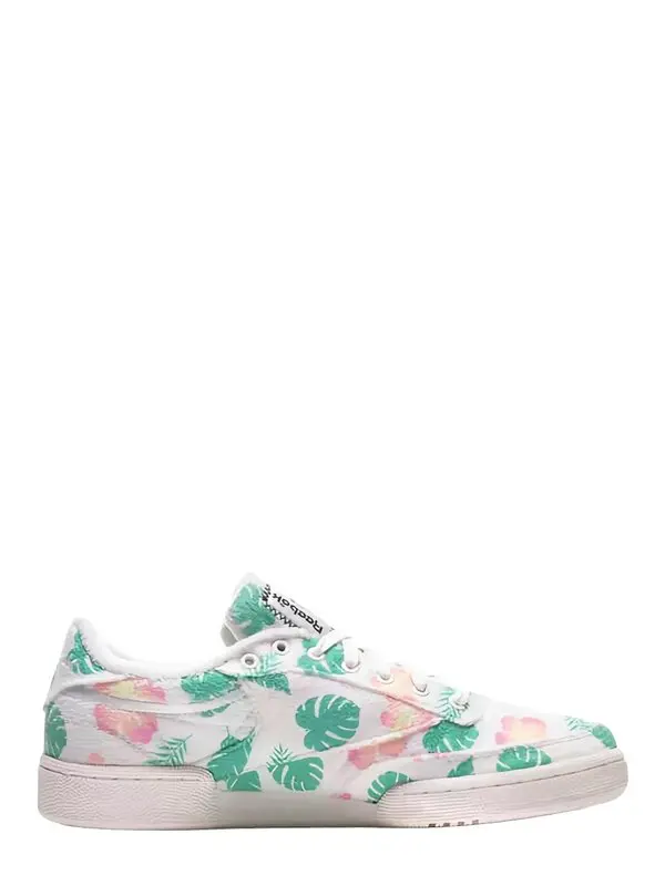 REEBOK Club C 85 Floral-print Trainers - White