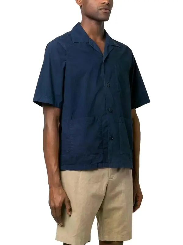 Aspesi Short-sleeve Cotton Shirt - Blue