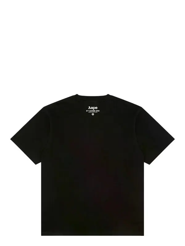 A BATHING APE Graphic Print Cotton T-shirt - Black