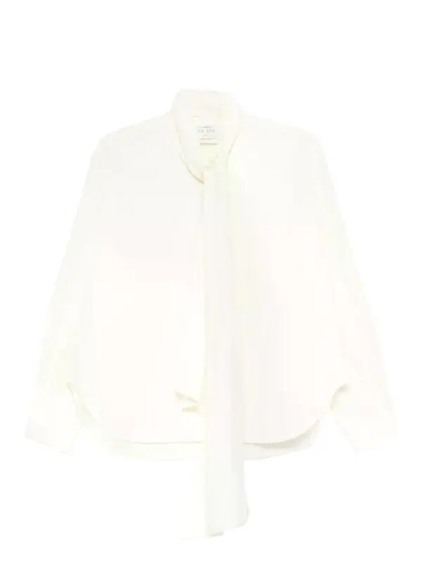 FORTE_FORTE Pussy Bow Blouse - Neutrals