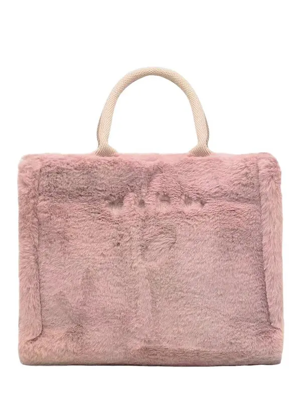 Marni Faux Fur Tote Bag - Pink