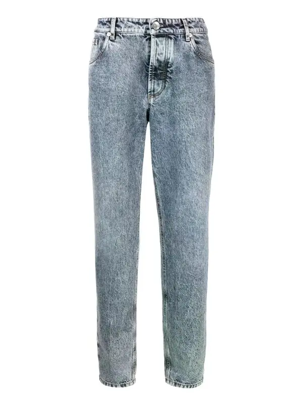 Brunello Cucinelli Mid-rise Straight-leg Jeans - Blue