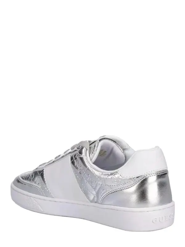 Guess Logo-embellished Sneakers - Silver